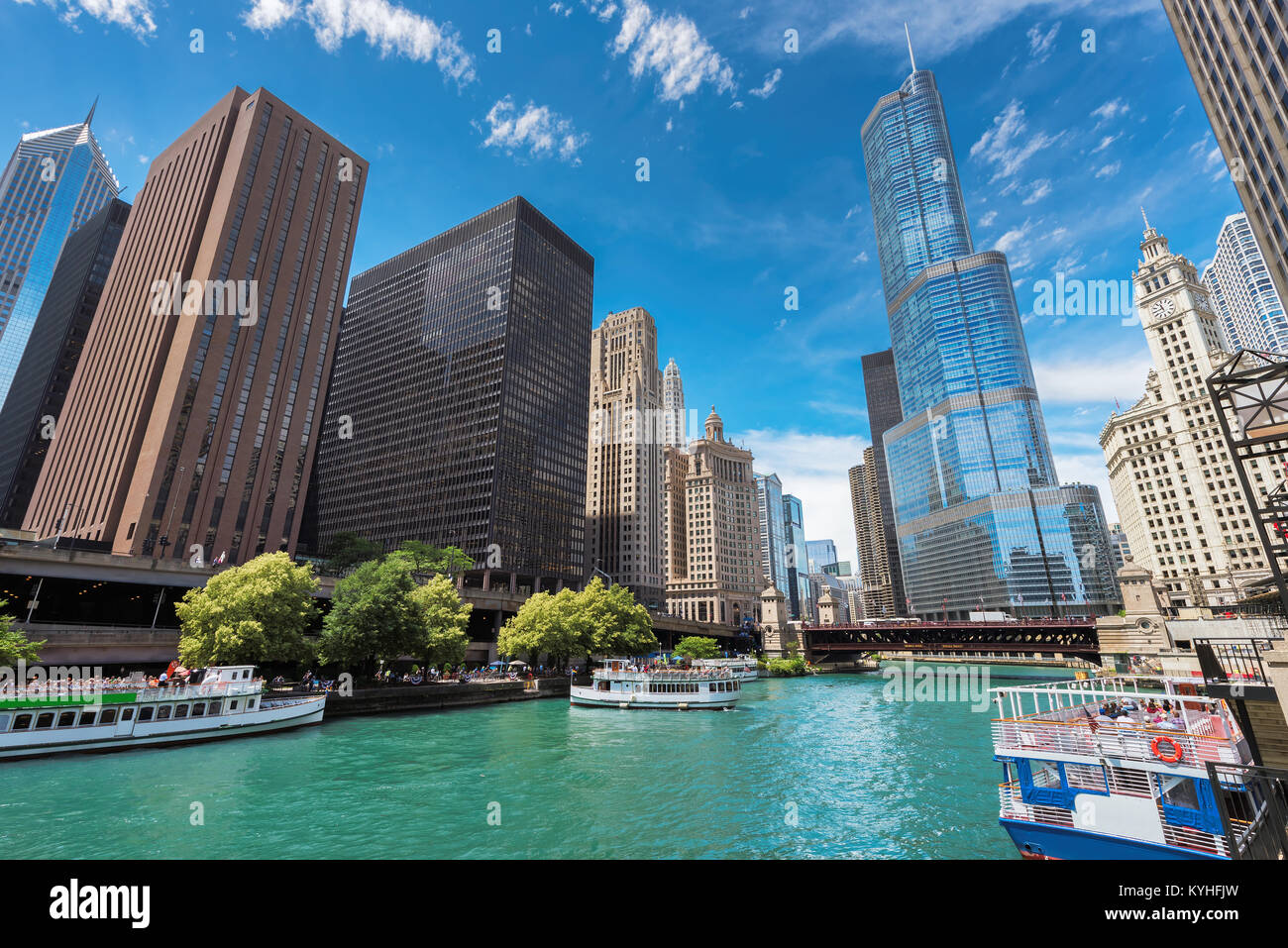 Chicago Downtown at sunny day Stock Photo - Alamy