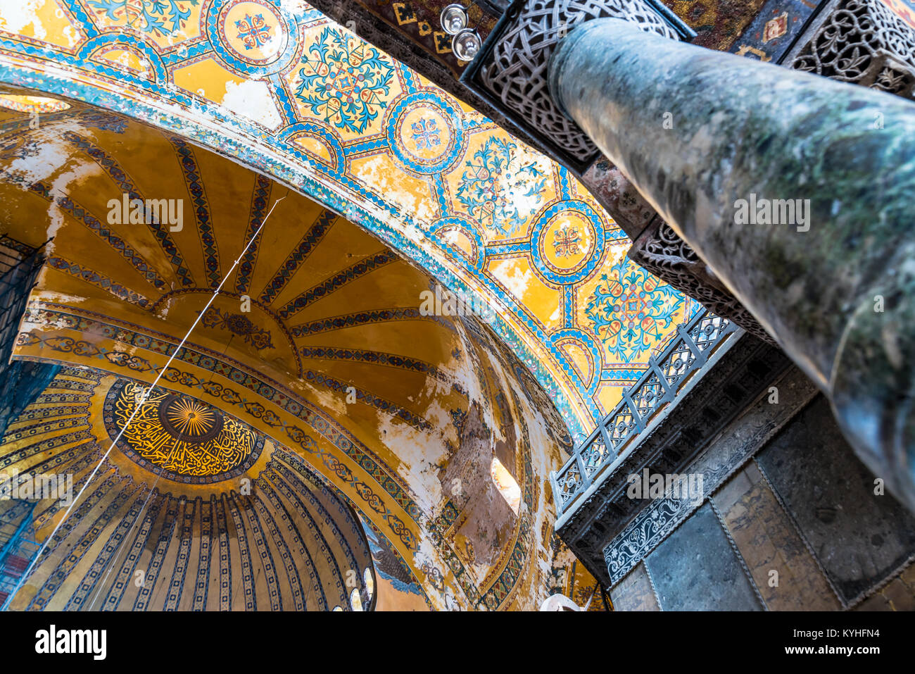 Detailed Ceiling of Hagia Sophia,a Greek Orthodox Christian patriarchal ...