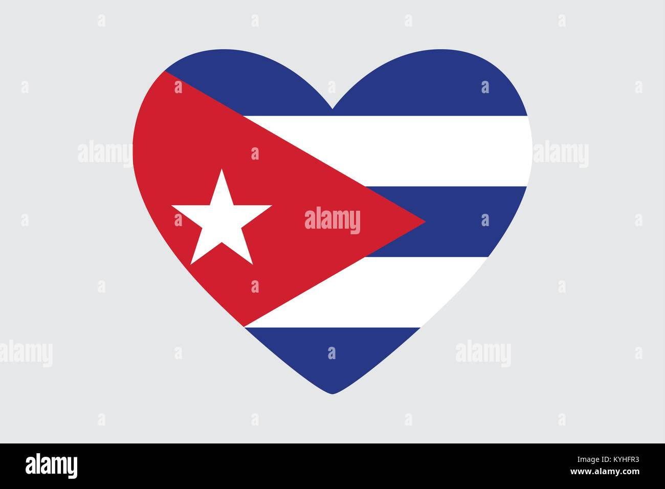 Heart in colors of the Cuba flag, vector Stock Vector Image & Art - Alamy