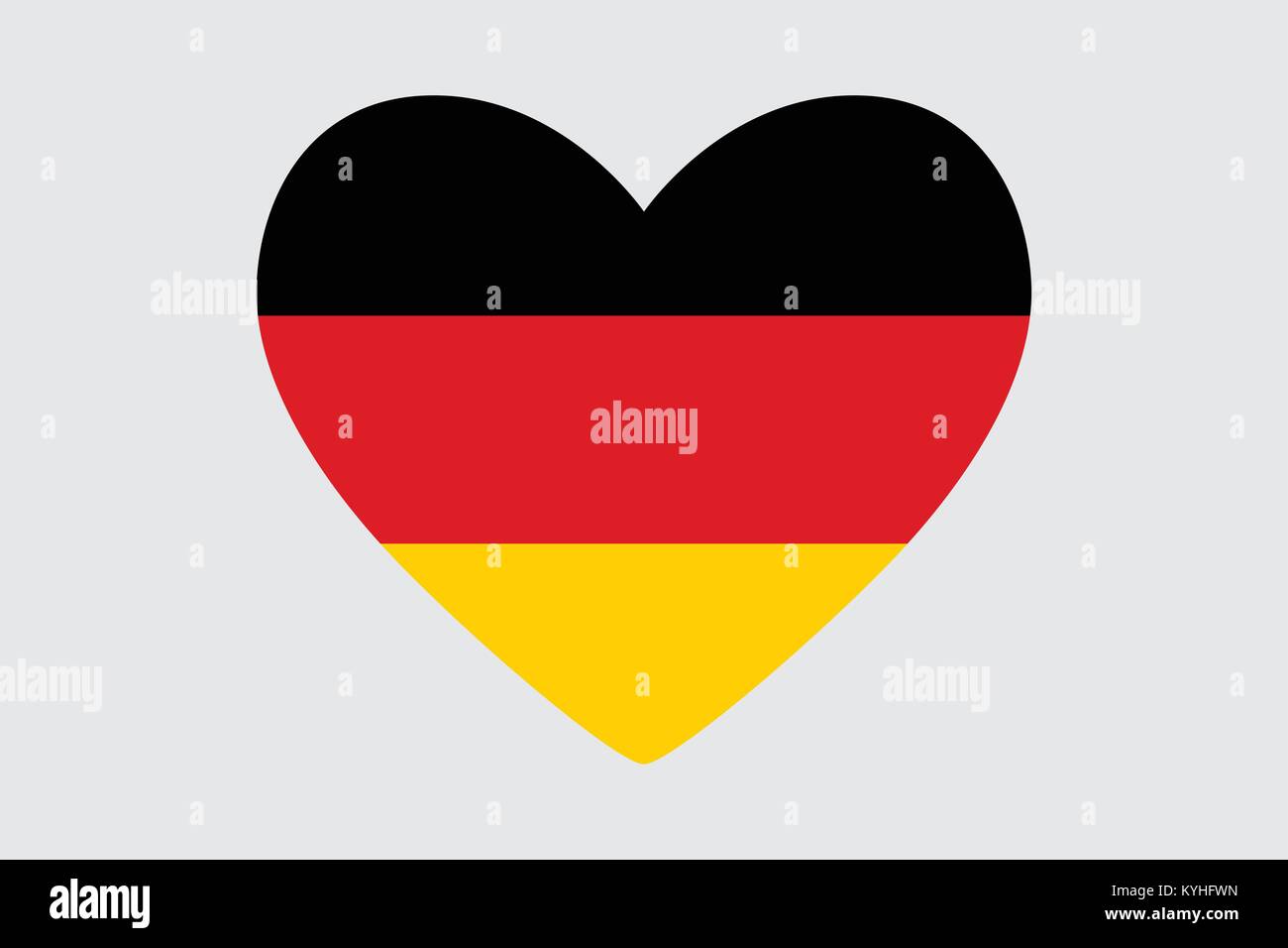 Heart in colors of the Germany flag, vector Stock Vector Image & Art ...