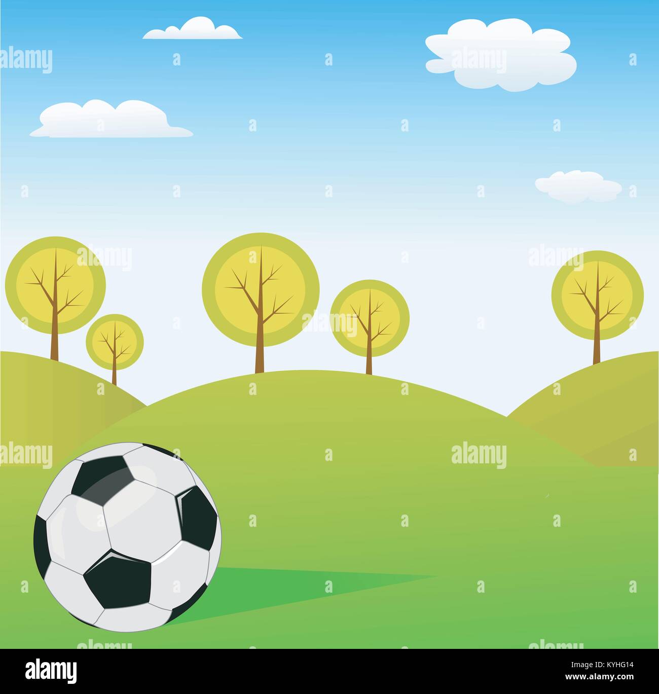 vector soccer ball with spring background Stock Vector Image & Art - Alamy