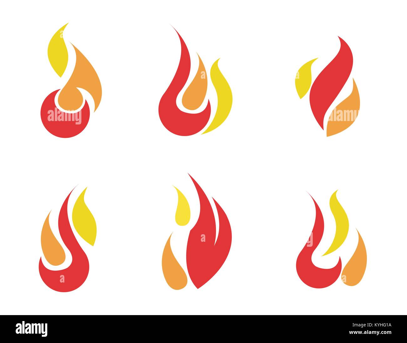 Fire Icons set vector Stock Vector Image & Art - Alamy