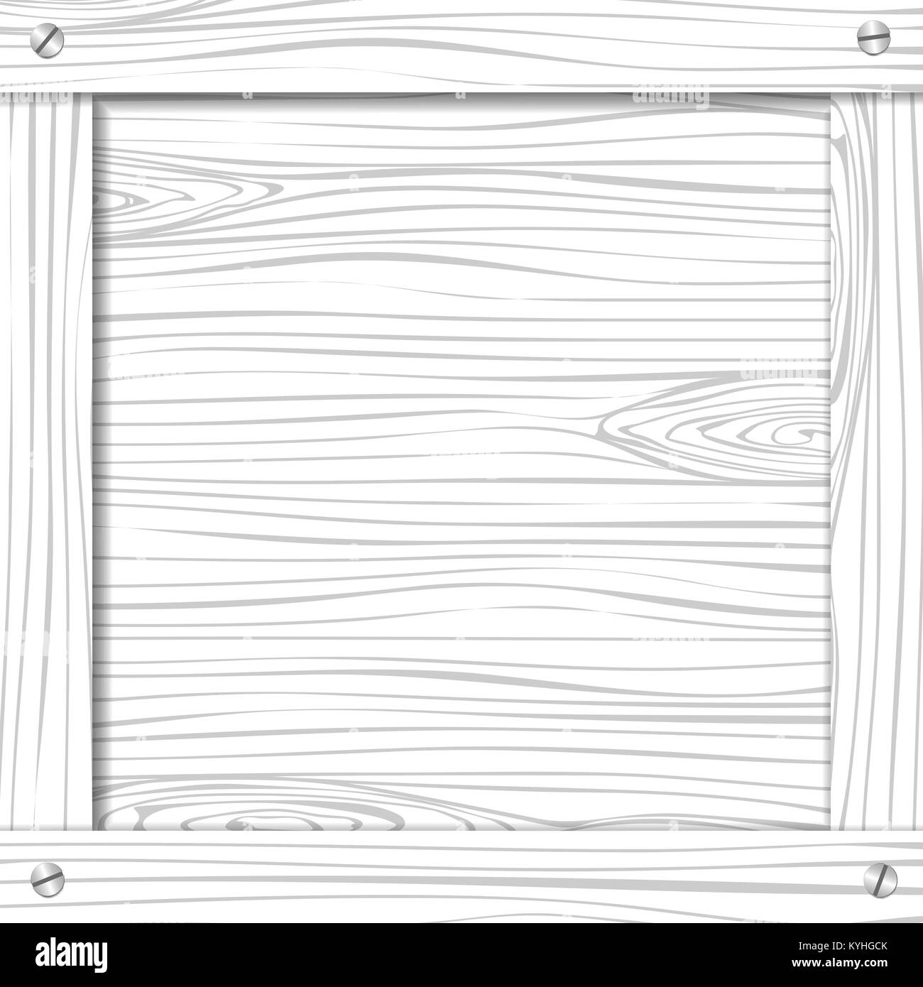 Side of white wooden crate, box or frame with screws Stock Vector Image ...