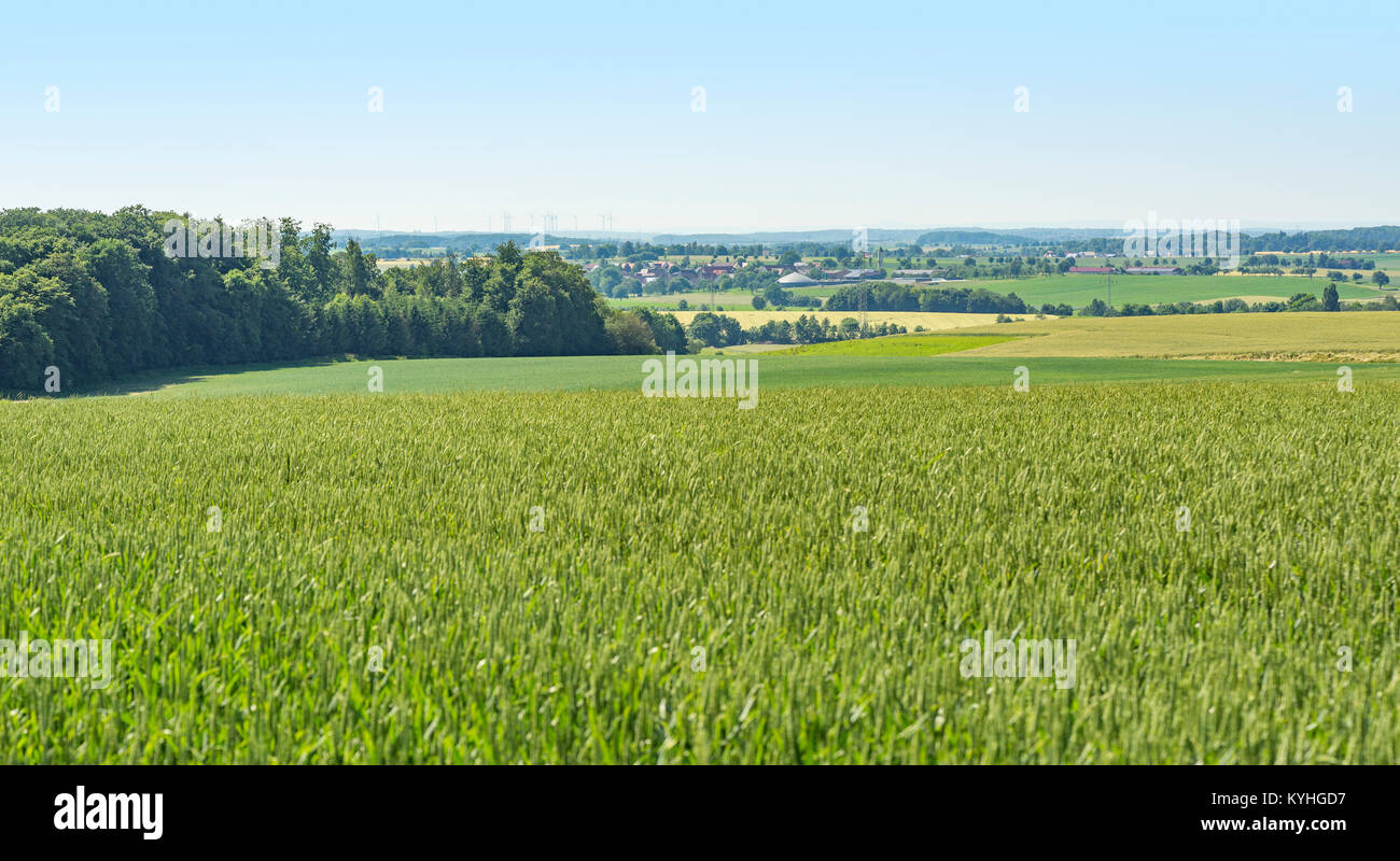 rural agricultural scenery in Hohenlohe, a area in Southern Germany ...