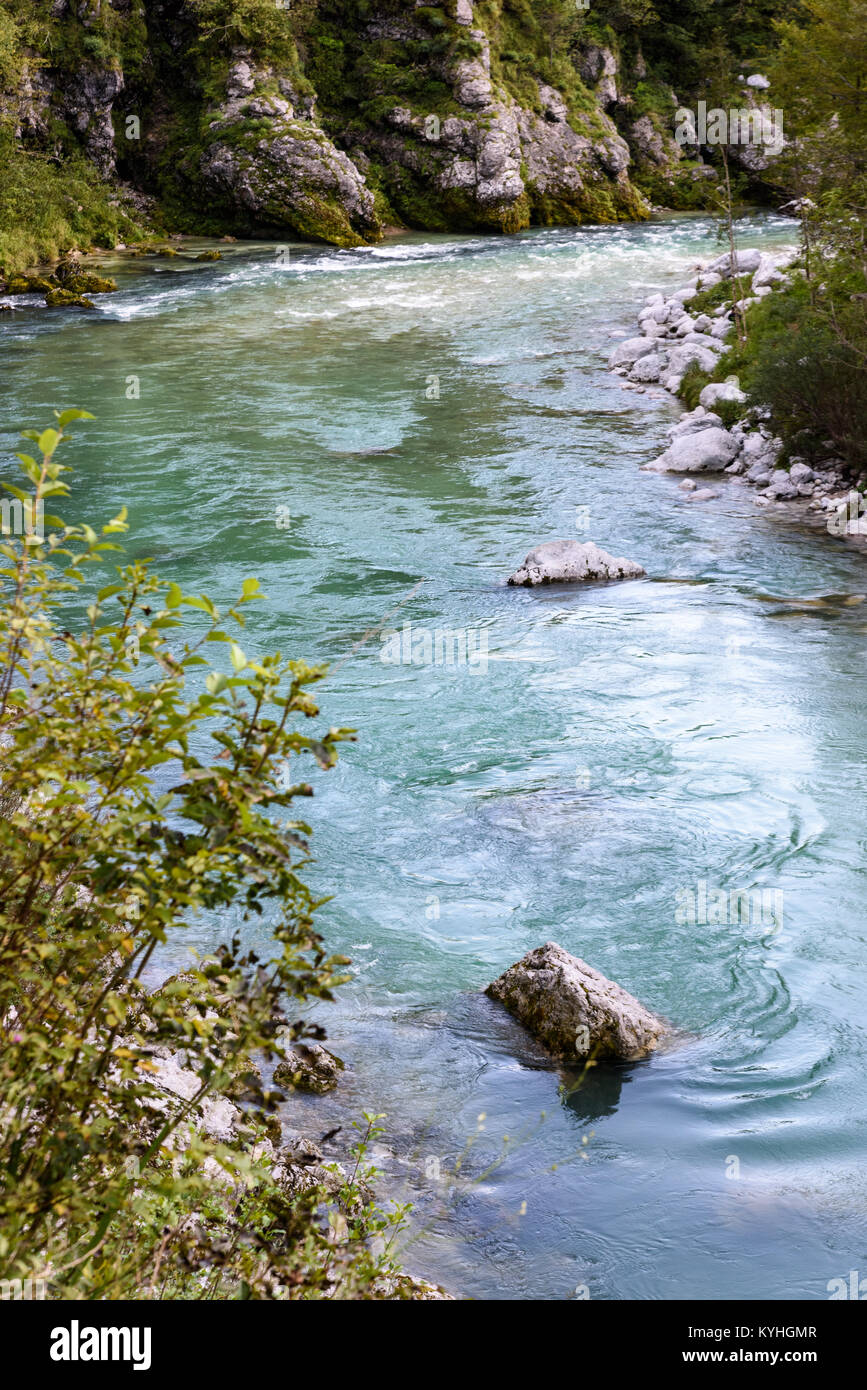 Natural beauty of the Isonzo river Stock Photo - Alamy