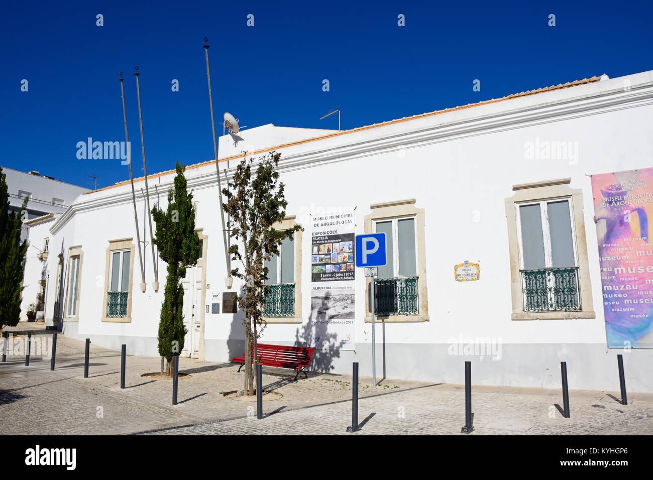 Archaeology museum in Republic Square in the old town, Albufeira ...