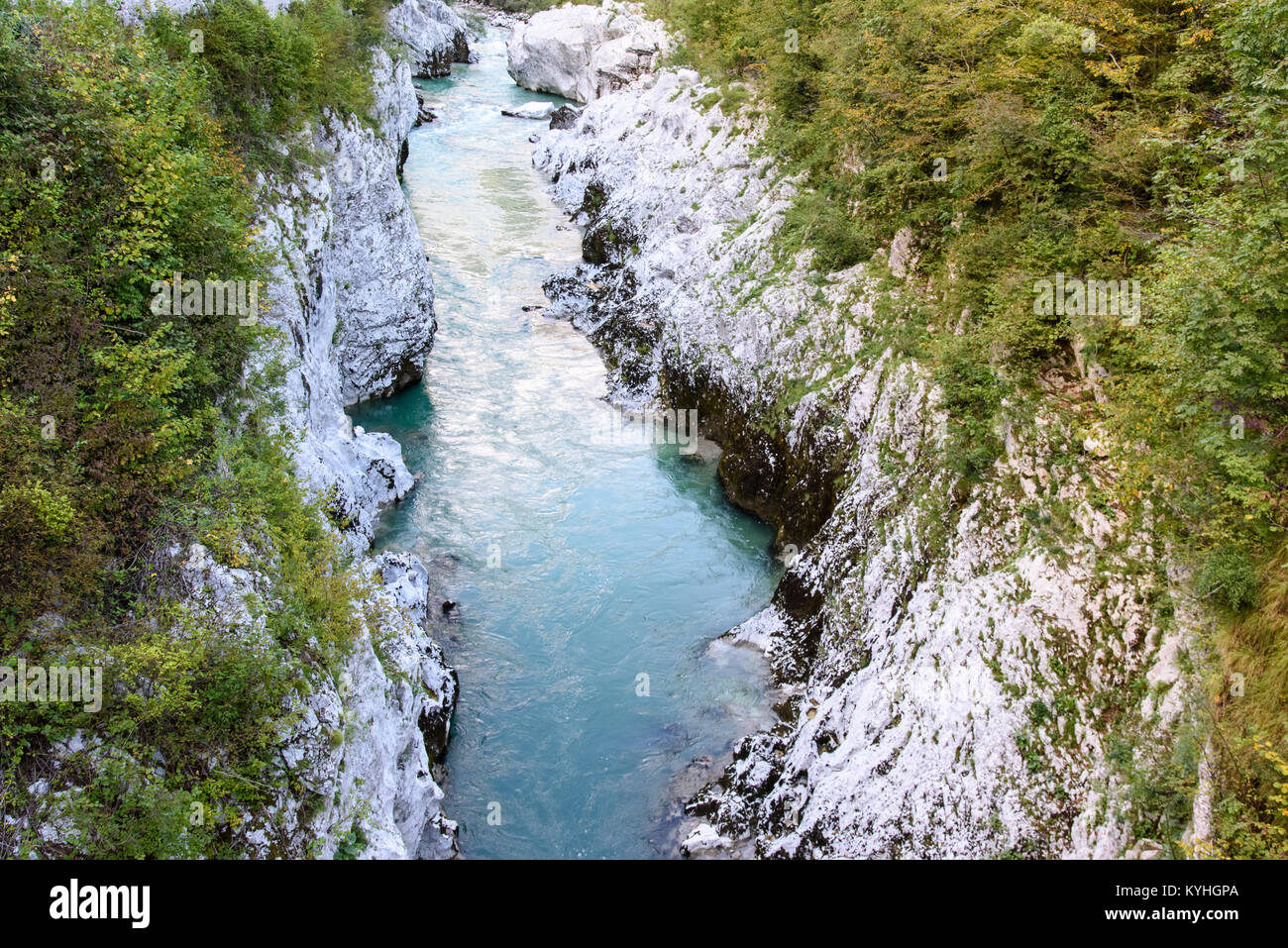 Natural beauty of the Isonzo river Stock Photo - Alamy