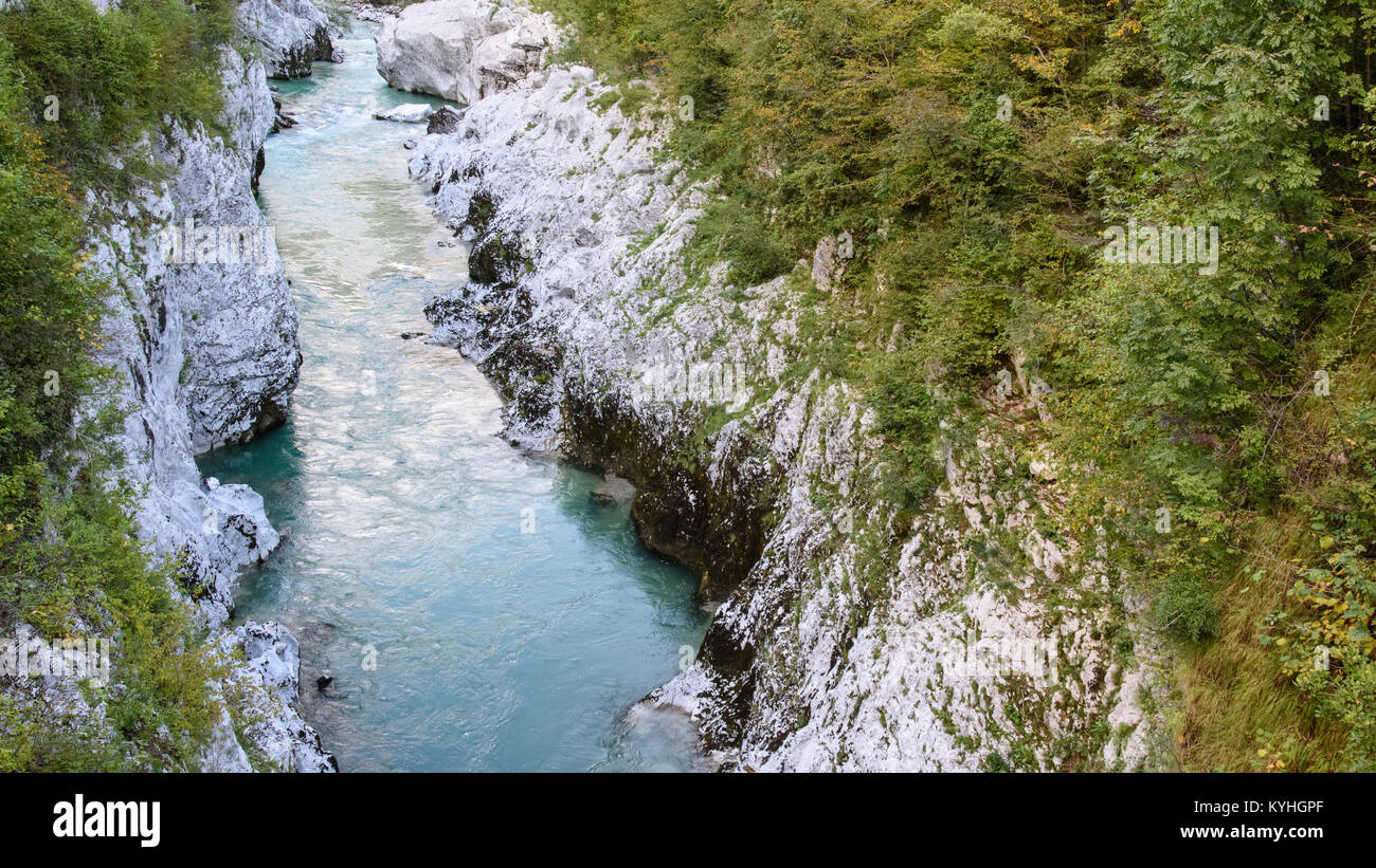 Natural beauty of the Isonzo river Stock Photo - Alamy