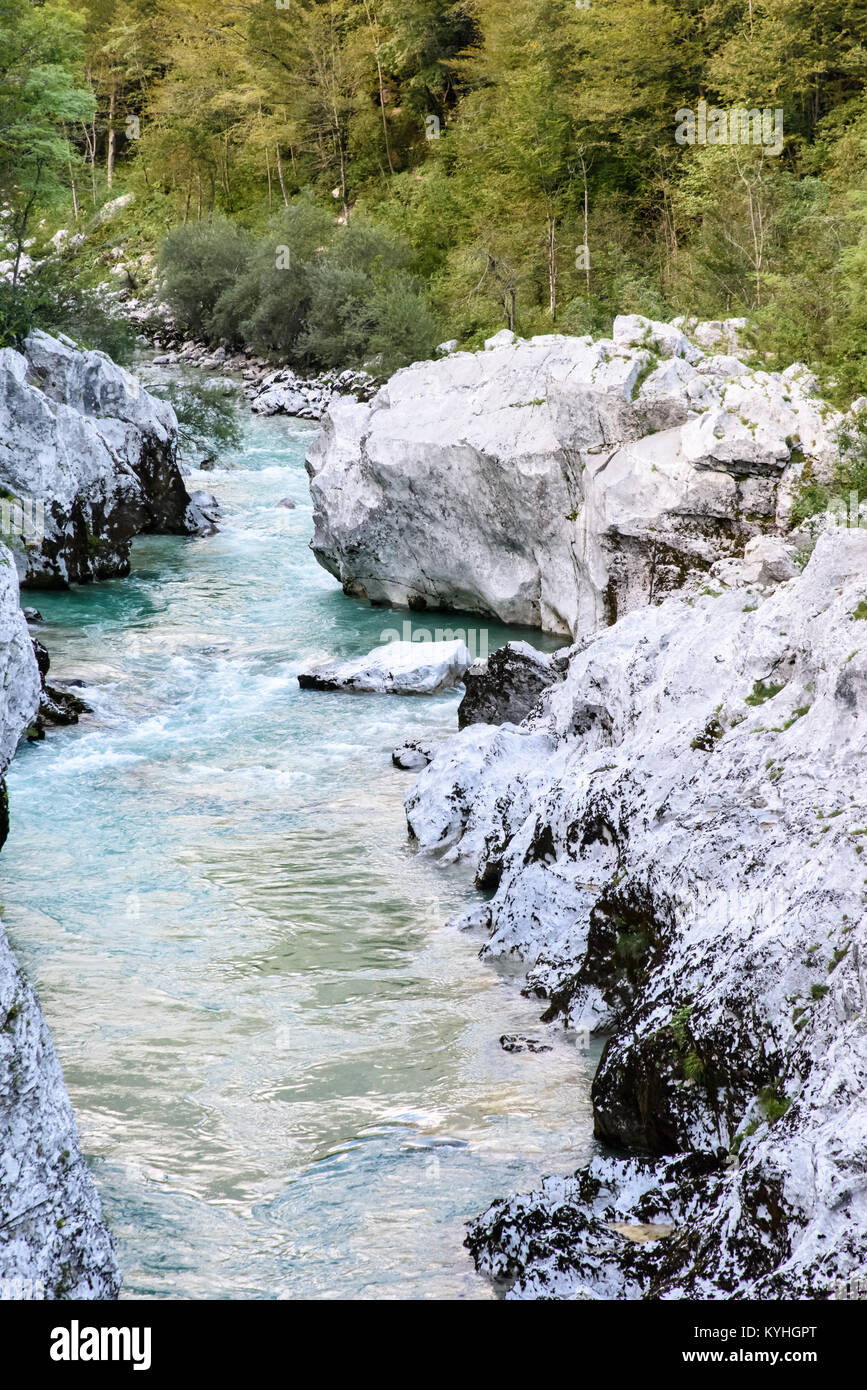 Natural beauty of the Isonzo river Stock Photo - Alamy
