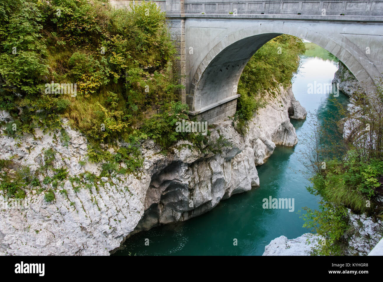 Natural beauty of the Isonzo river Stock Photo - Alamy