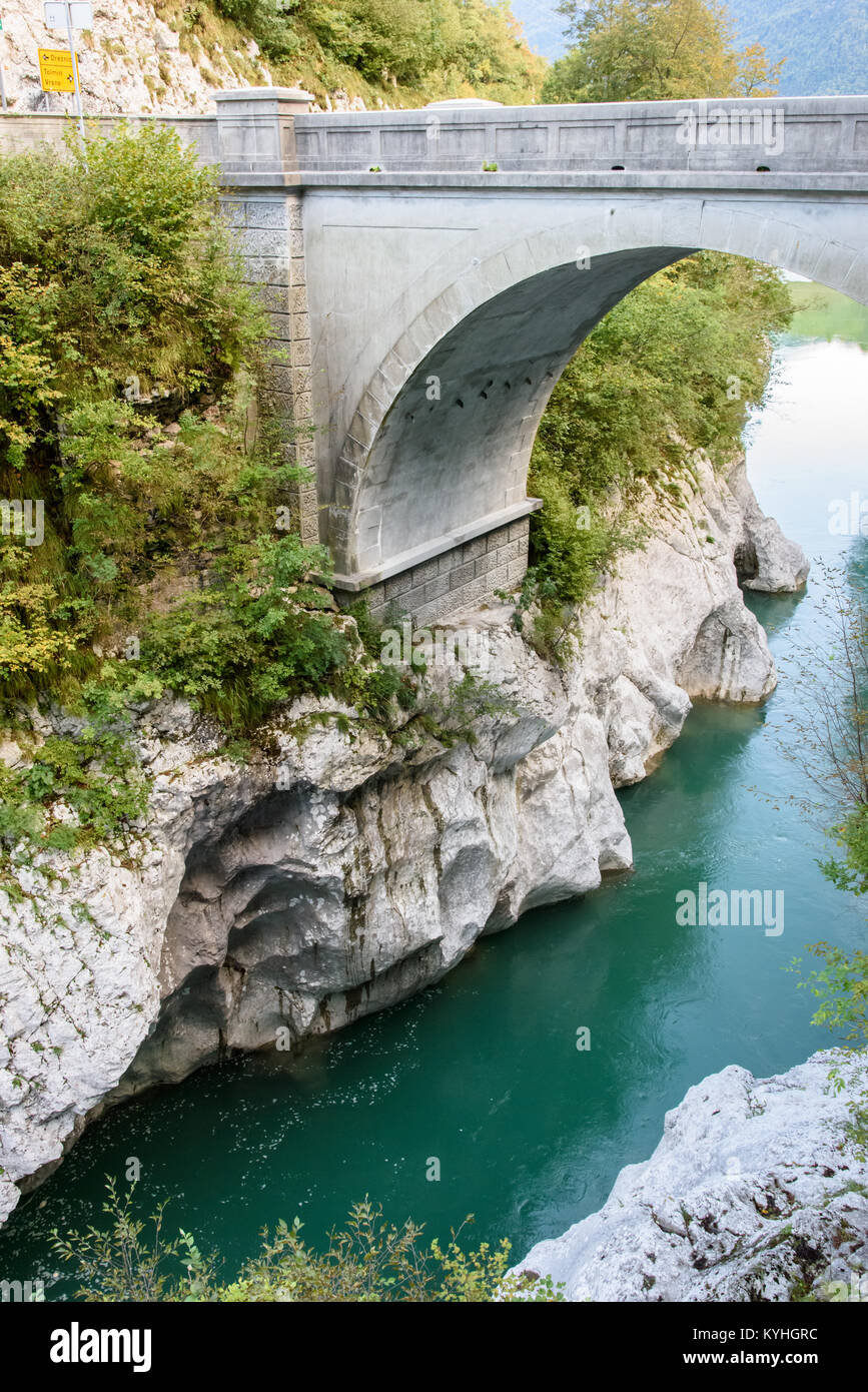 Natural beauty of the Isonzo river Stock Photo - Alamy