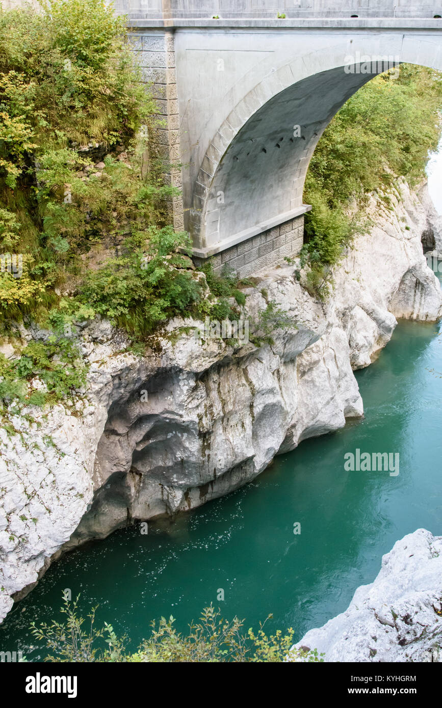 Natural beauty of the Isonzo river Stock Photo - Alamy