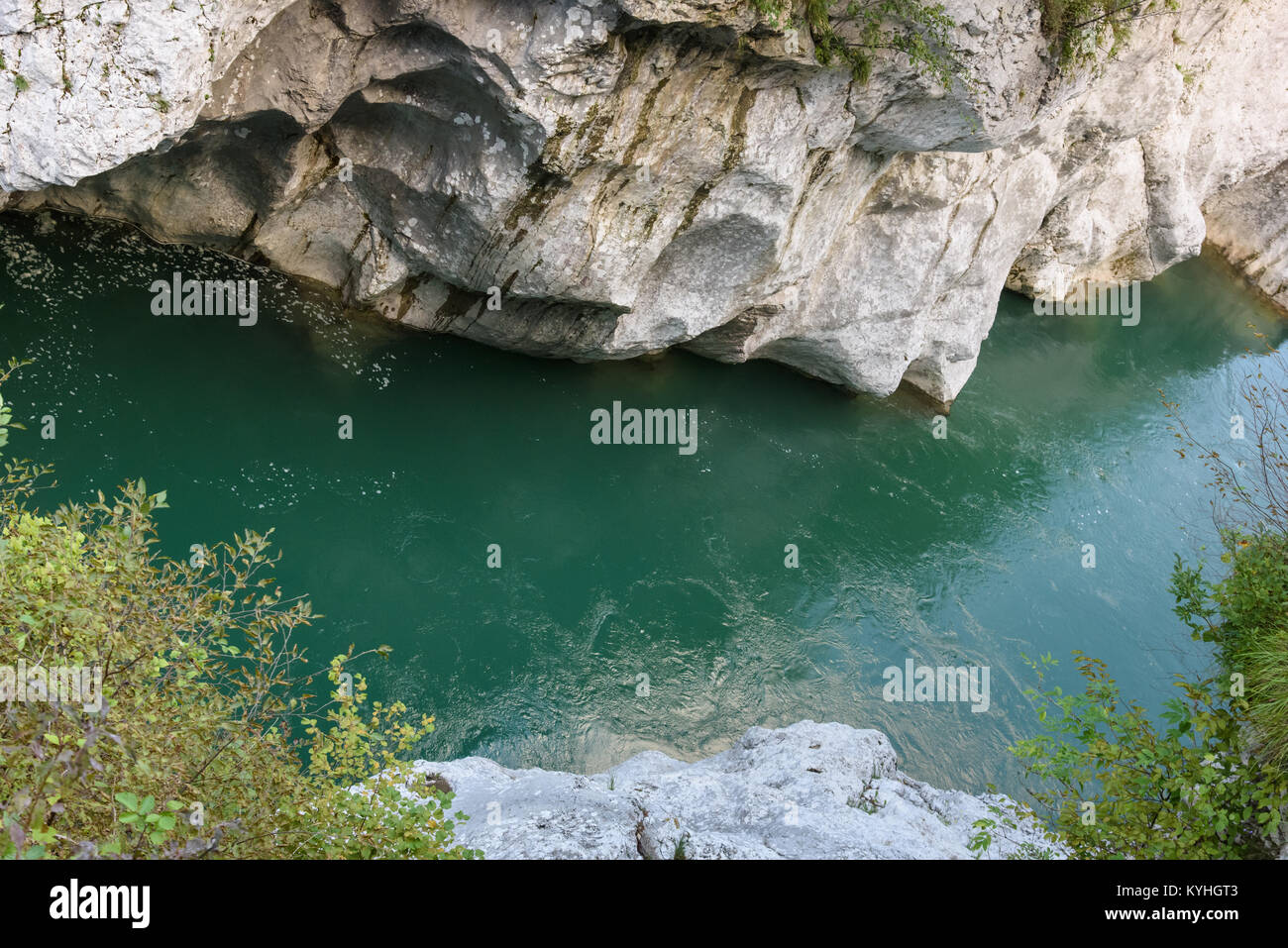 Natural beauty of the Isonzo river Stock Photo - Alamy