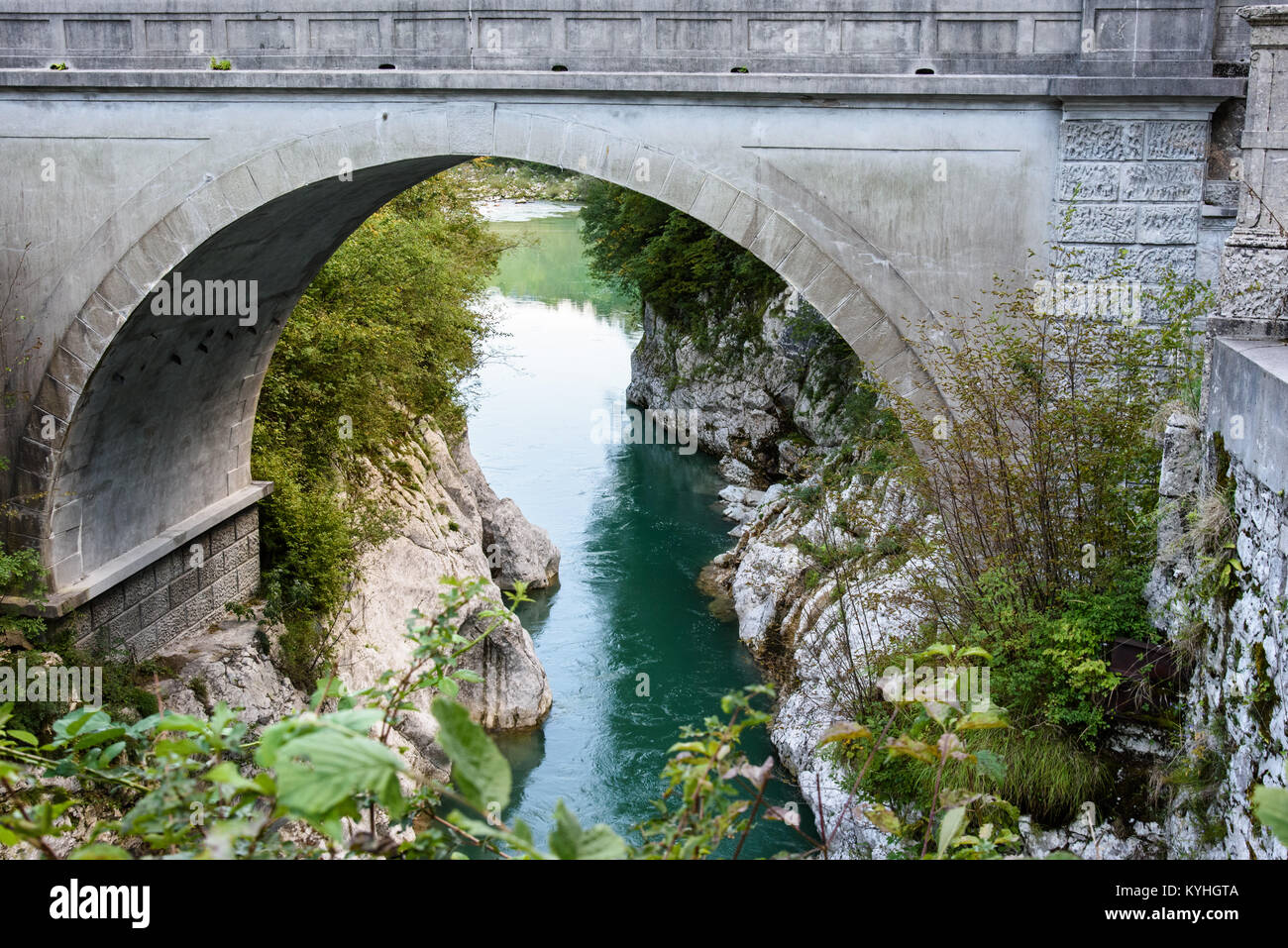 Natural beauty of the Isonzo river Stock Photo - Alamy