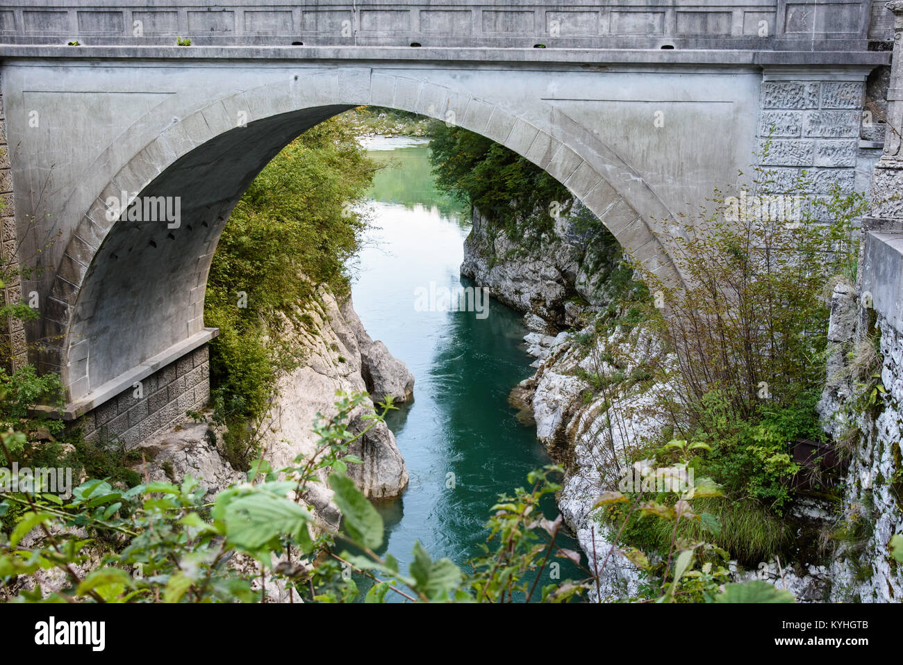 Natural beauty of the Isonzo river Stock Photo - Alamy