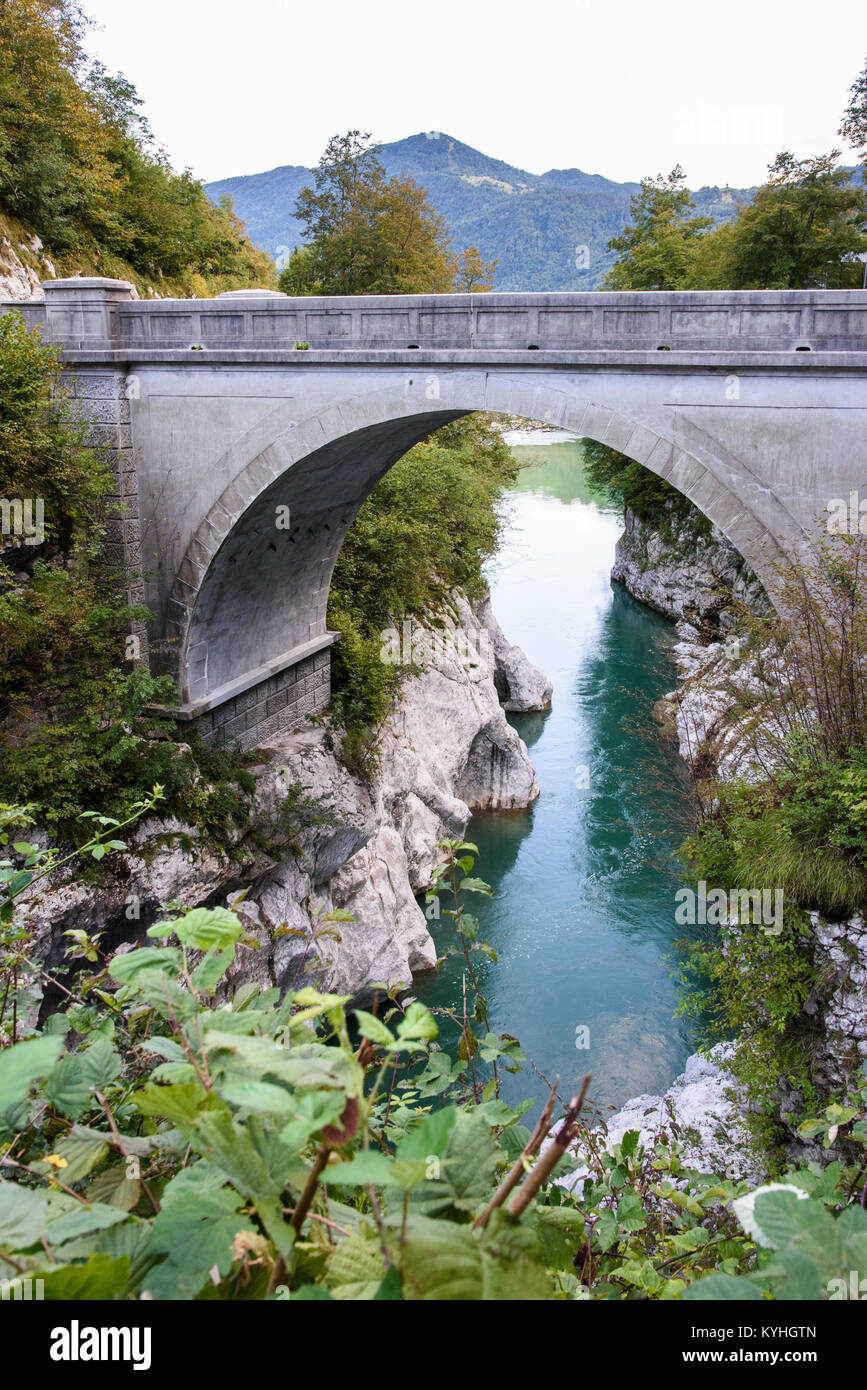 Natural beauty of the Isonzo river Stock Photo - Alamy