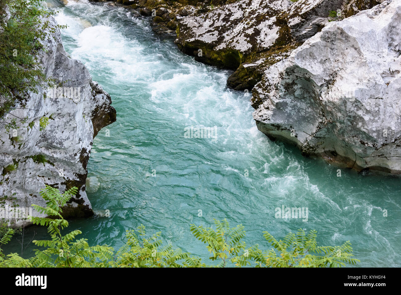 Natural beauty of the Isonzo river Stock Photo - Alamy