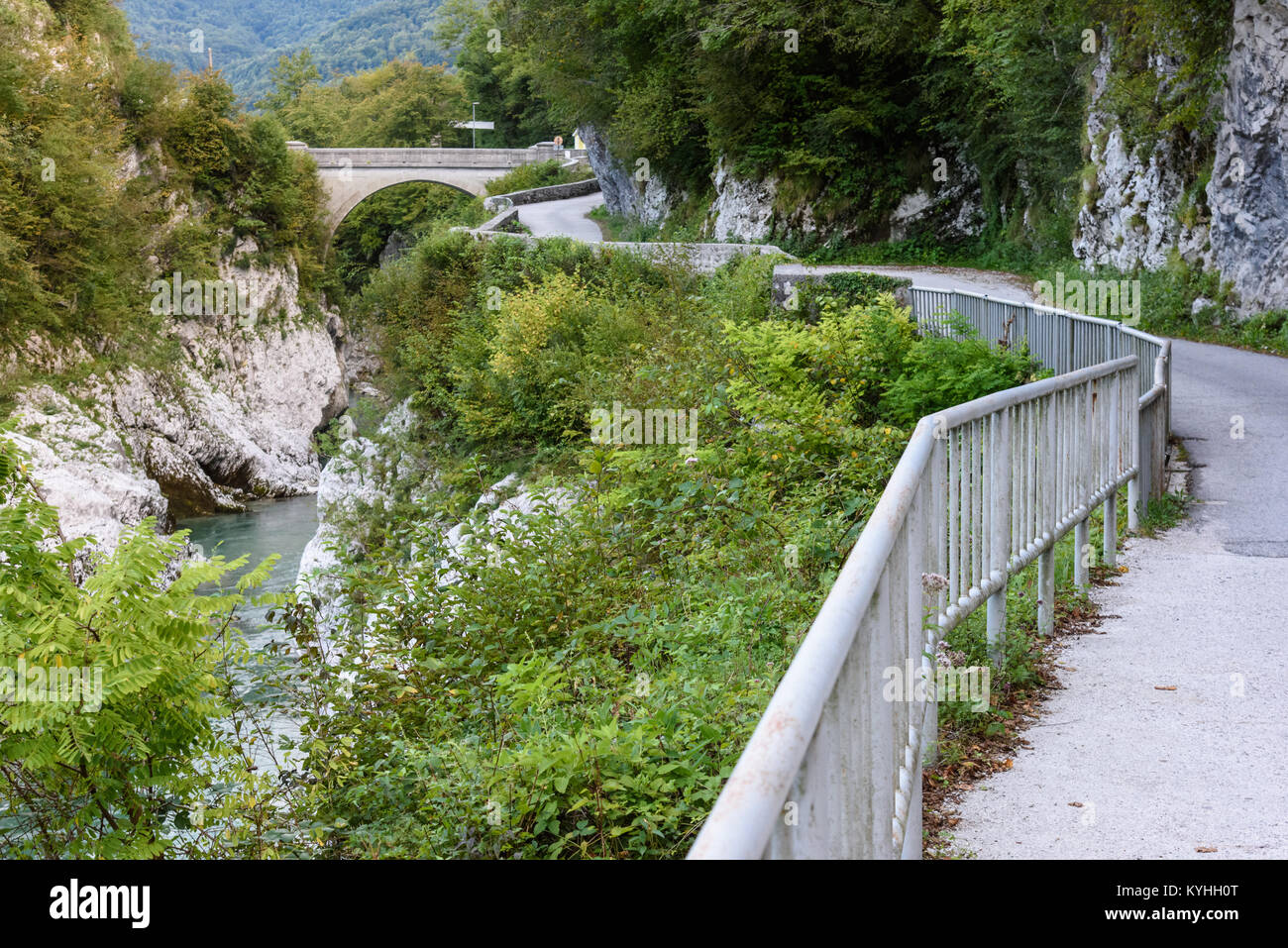 Natural beauty of the Isonzo river Stock Photo - Alamy