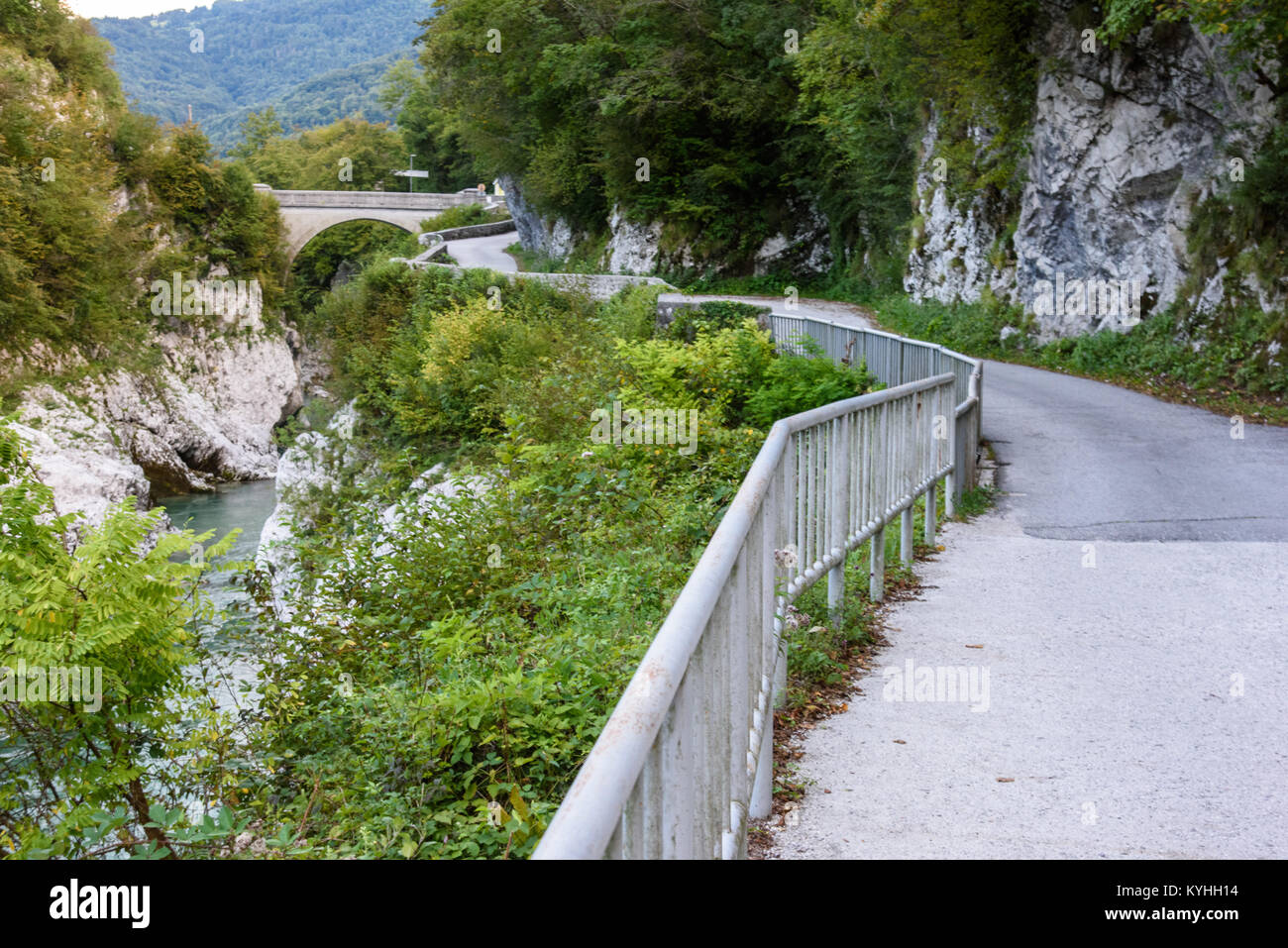 Natural beauty of the Isonzo river Stock Photo - Alamy
