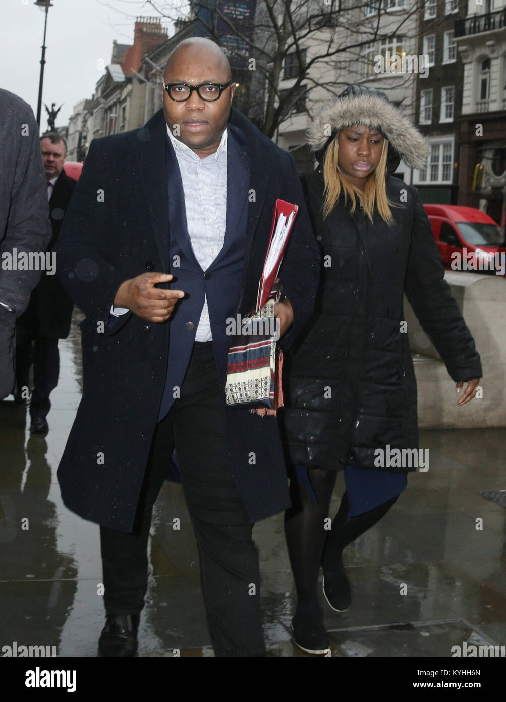 Lanre Haastrup, the father of Isaiah Haastrup, arriving at the Royal ...
