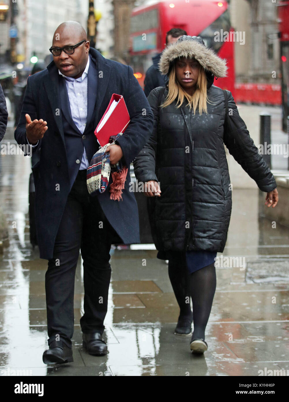 Lanre Haastrup, the father of Isaiah Haastrup, arriving at the Royal ...