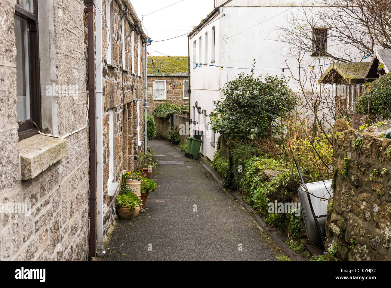 Mousehole - Duck Street a quaint street in the coastal village of ...