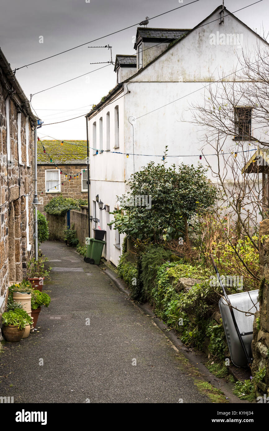 Mousehole - Duck Street a quaint street in the coastal village of ...