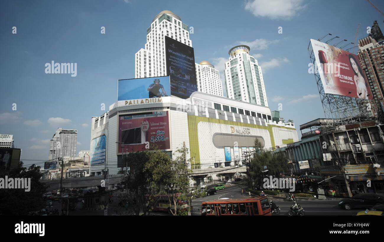 Structures and buildings in the Siam Square area of Bangkok Thailand ...
