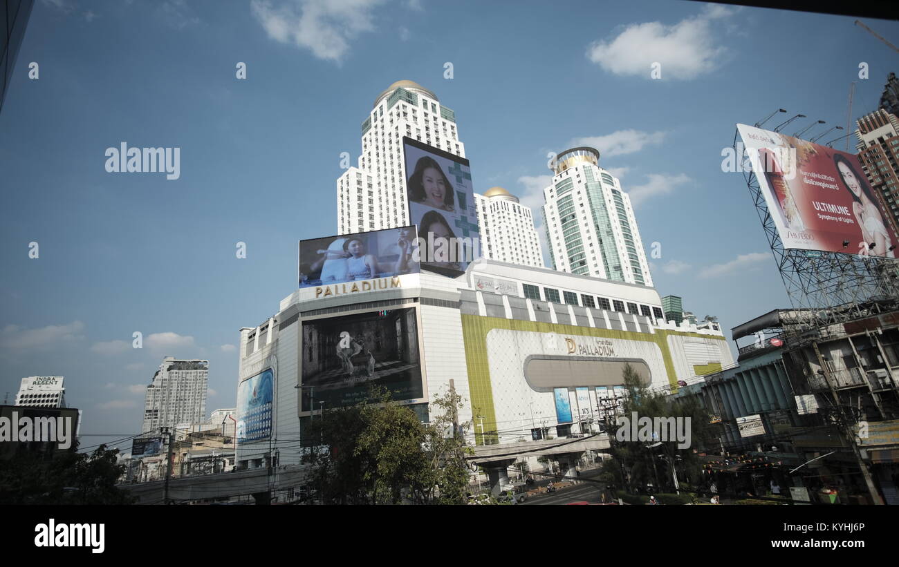 Structures and buildings in the Siam Square area of Bangkok Thailand ...