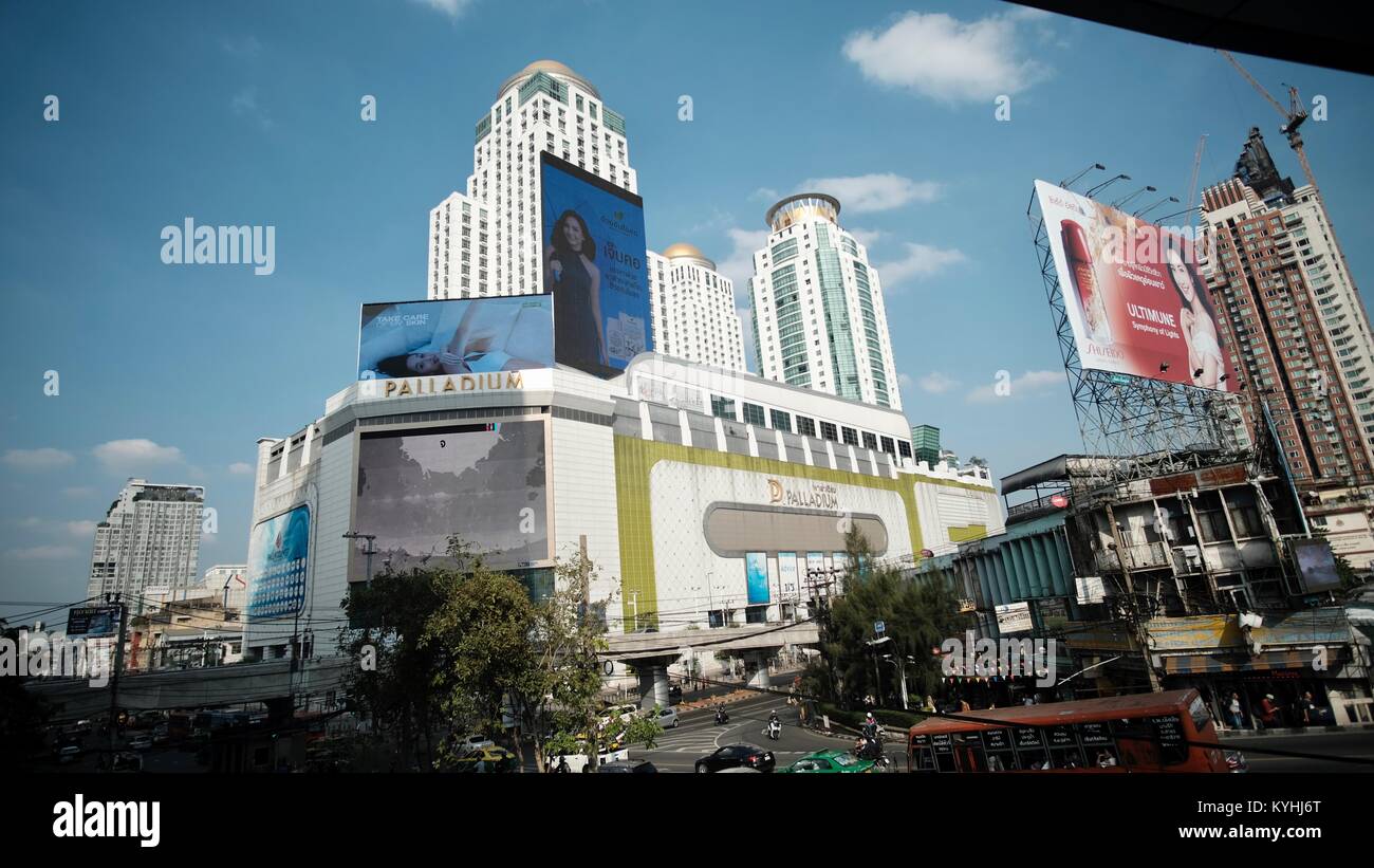 Structures and buildings in the Siam Square area of Bangkok Thailand ...