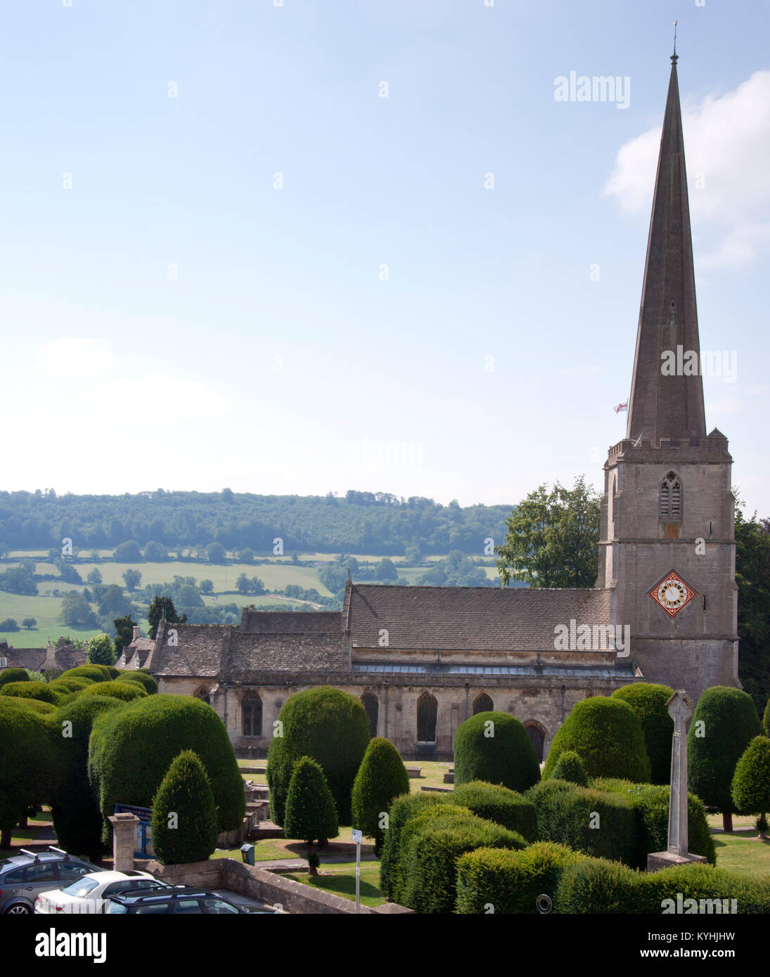 Painswick cotswolds churchyard yew tree hi-res stock photography and ...