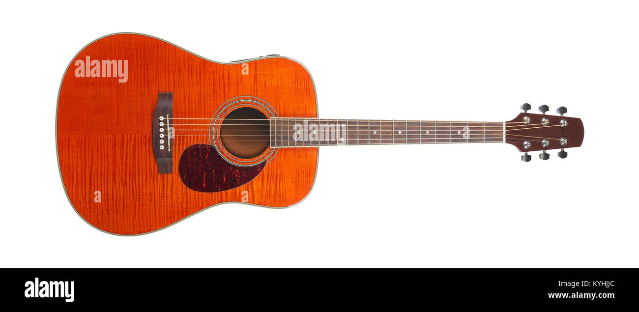 Musical instrument - Orange Flame maple acoustic tiger maple wood ...