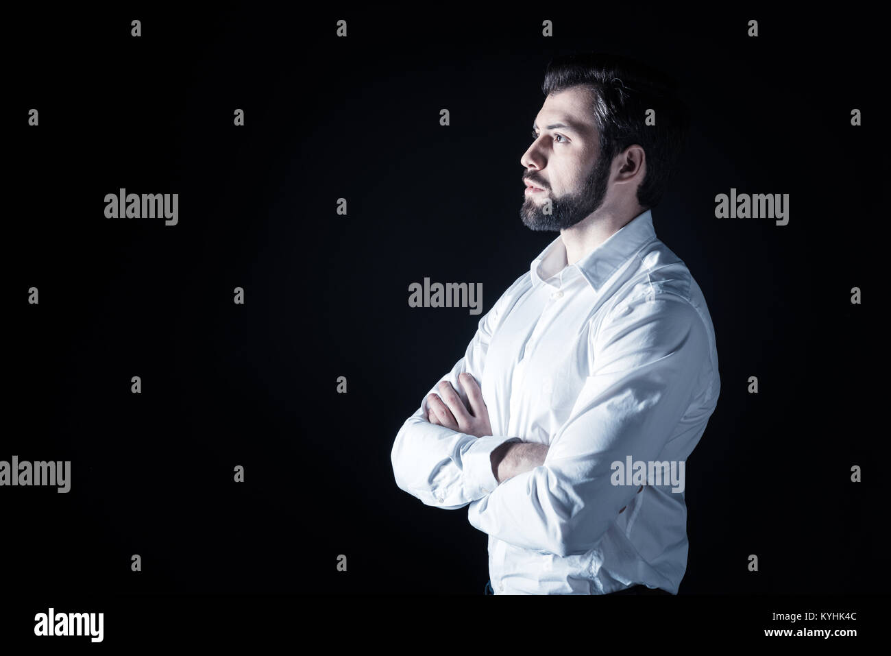 Handsome bearded man cross hi-res stock photography and images - Alamy