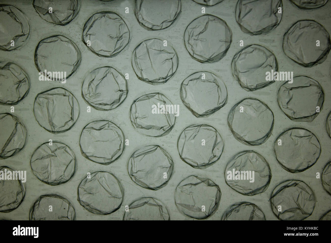 Close-up of transparent plastic packing with air bubbles Stock Photo ...