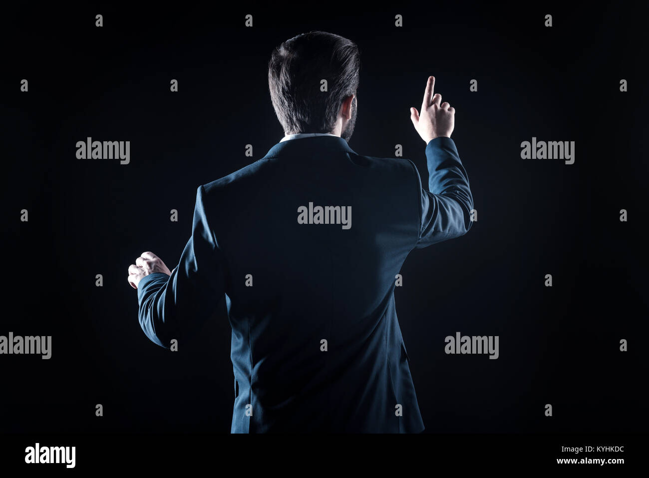 Caucasian businessman testing vr hi-res stock photography and images ...