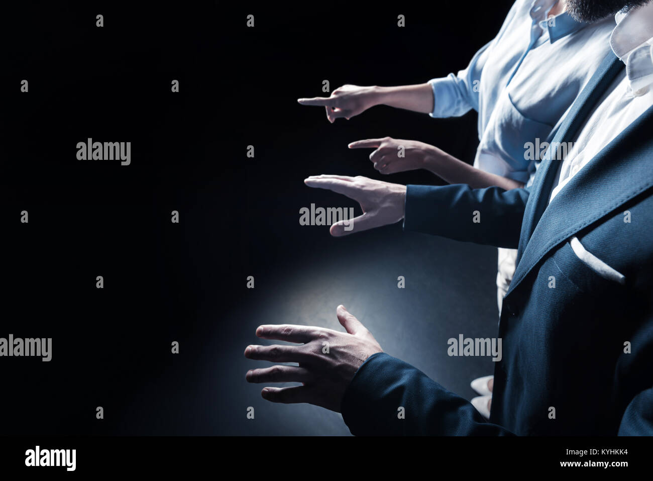 Top view of peoples hands Stock Photo - Alamy