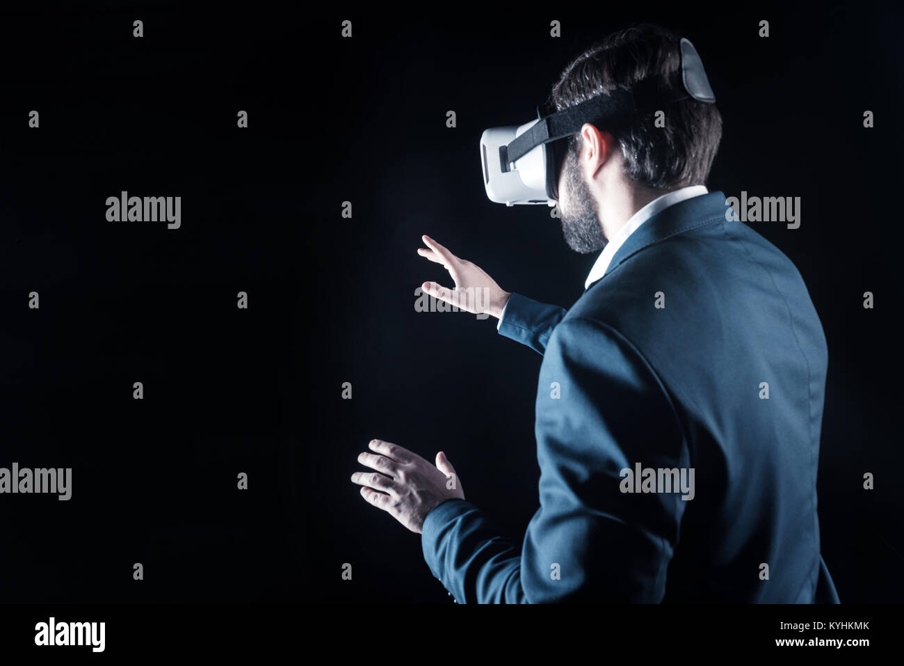 Smart handsome man looking in front of him Stock Photo - Alamy