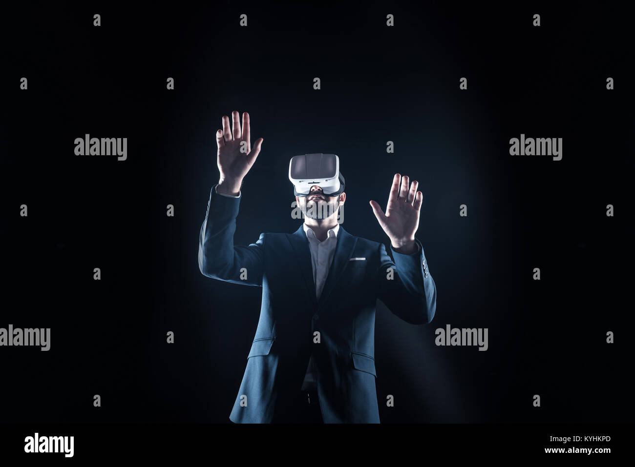 Hands man moving virtual reality hi-res stock photography and images ...