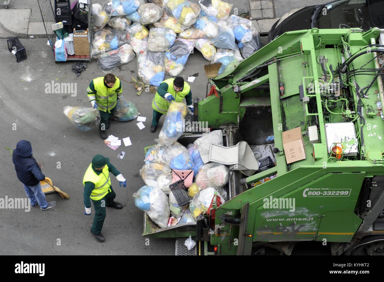 Milan, Italy, AMSA (Milan Company for Environmental Services), waste ...