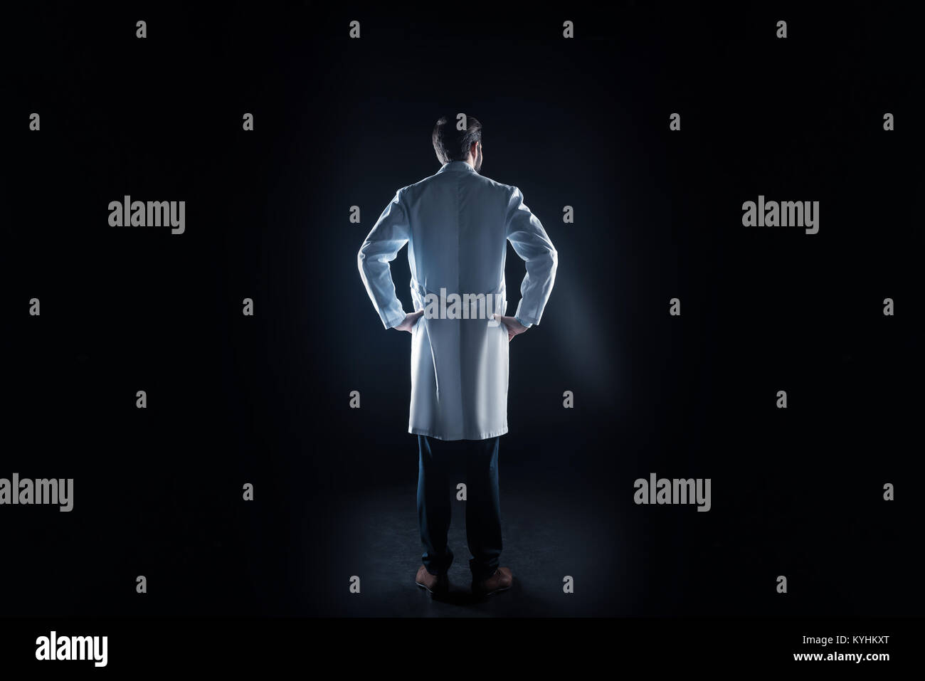 Smart intelligent man working Stock Photo - Alamy