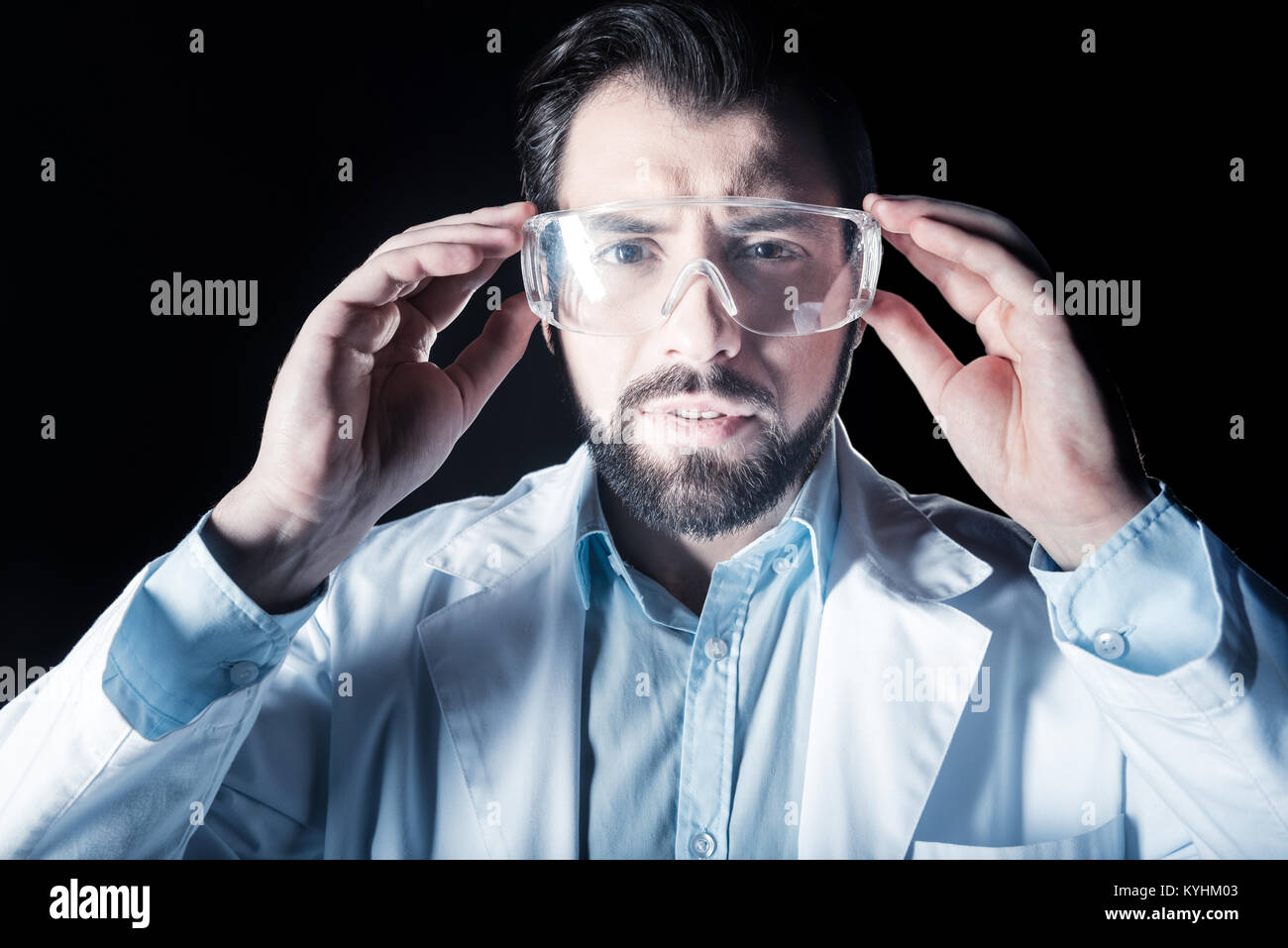 Portrait of a smart bearded scientist Stock Photo - Alamy