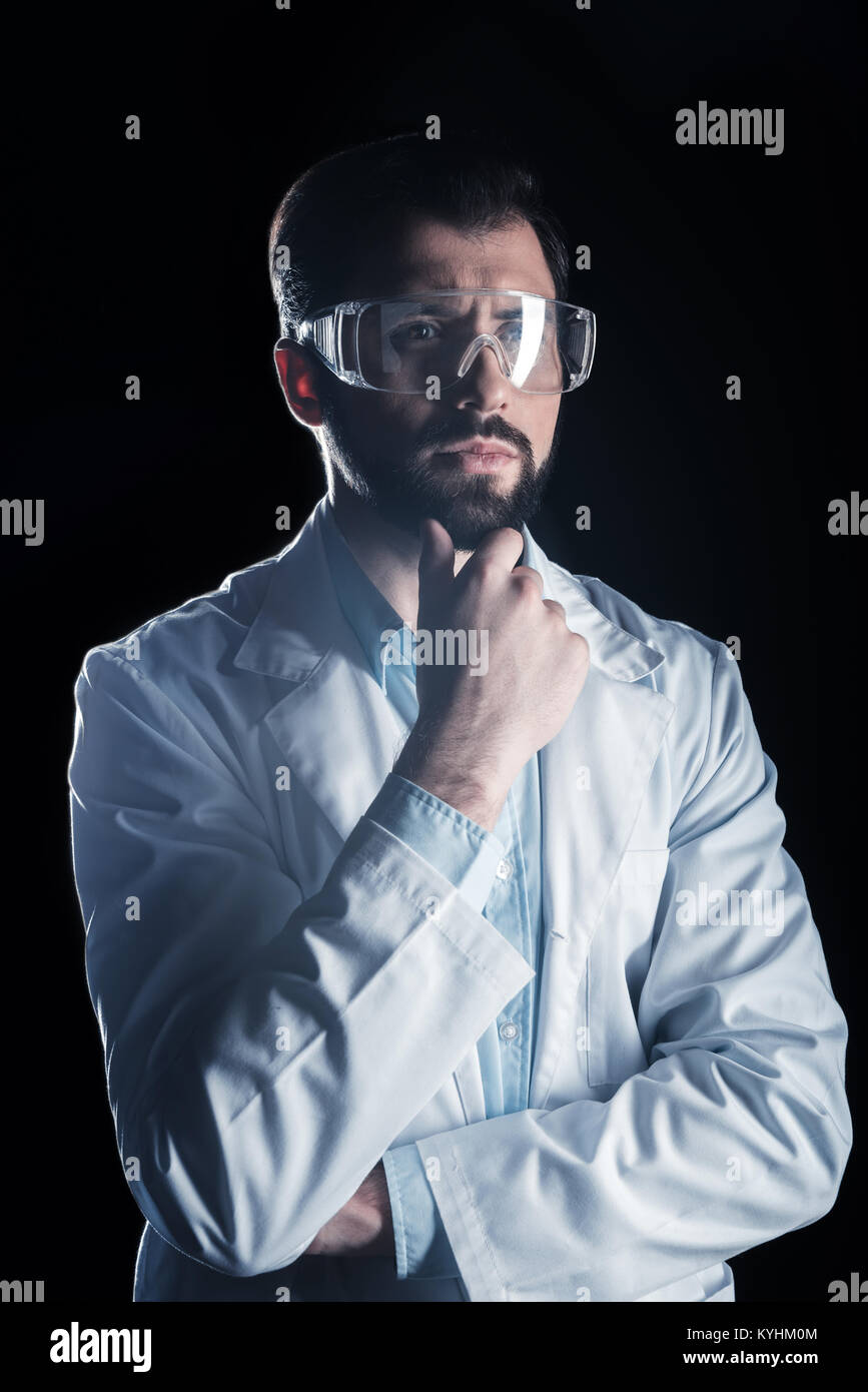 Portrait of a smart male scientist Stock Photo - Alamy