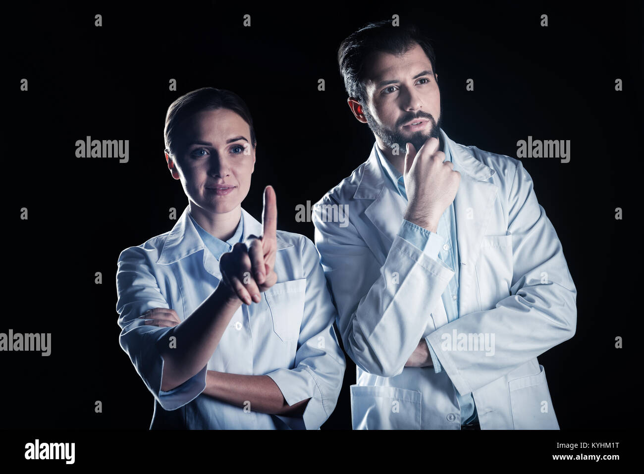 Professional smart scientists working together Stock Photo - Alamy