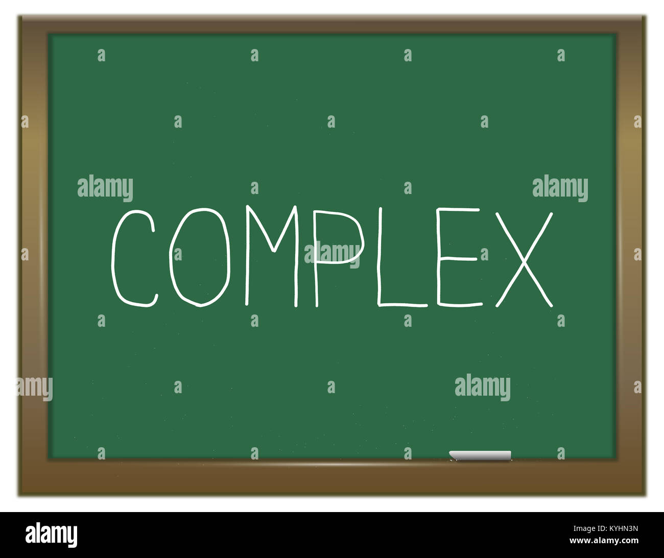 Illustration depicting a green chalkboard with a complex concept Stock ...