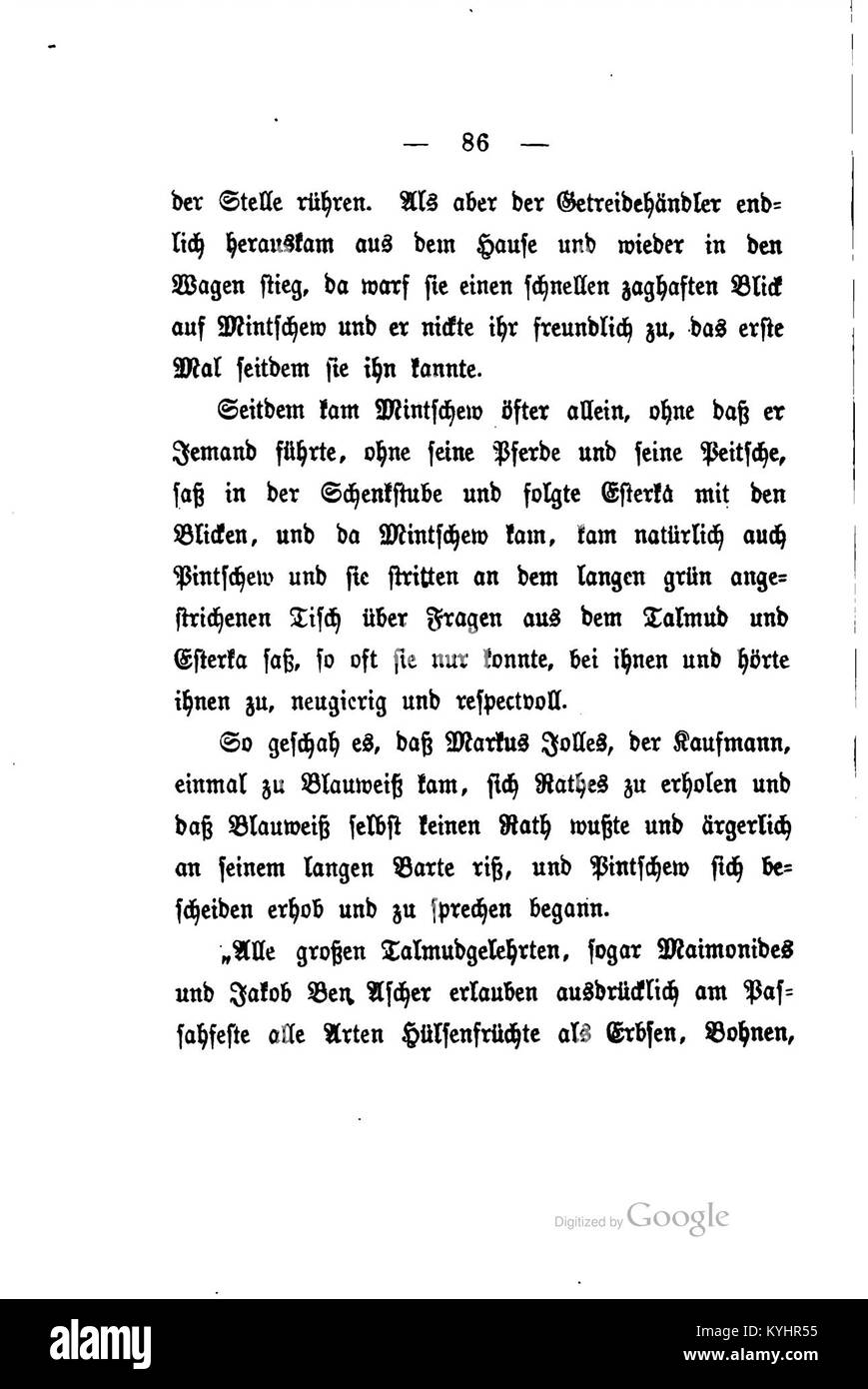 An excerpt from the work 'Judengeschichten' (Jewish Stories) by Leopold ...