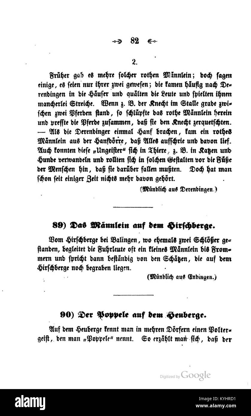 A German book published in 1852 by Meier, detailing folklore ...