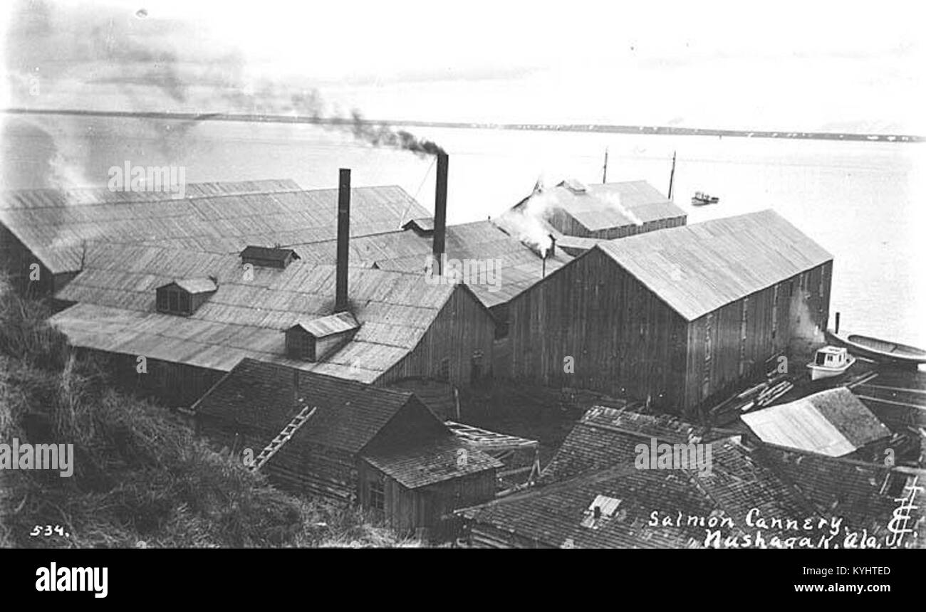 Salmon cannery alaska Black and White Stock Photos & Images - Alamy