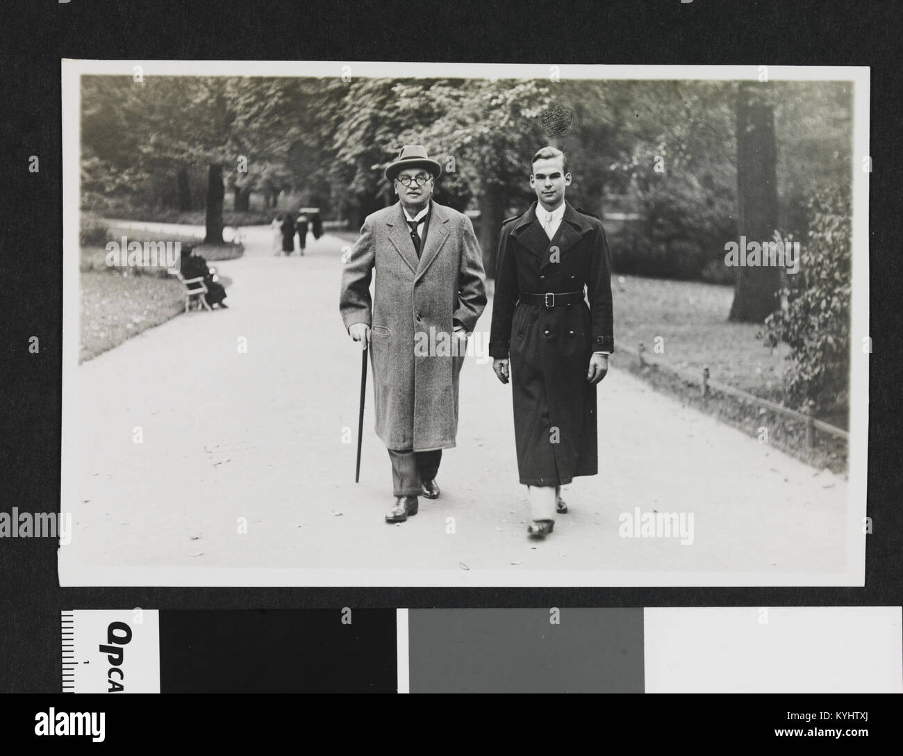 A photograph showing Sam and Sigurd Eyde at an unidentified location ...