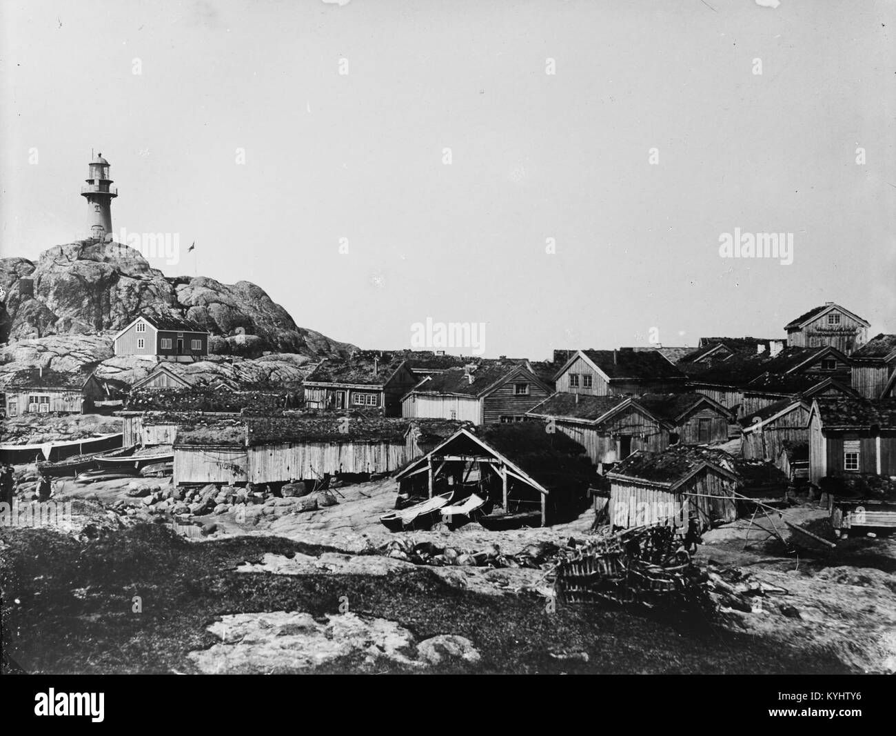 Sandøy Ona Lighthouse in Norway is a coastal navigational structure ...