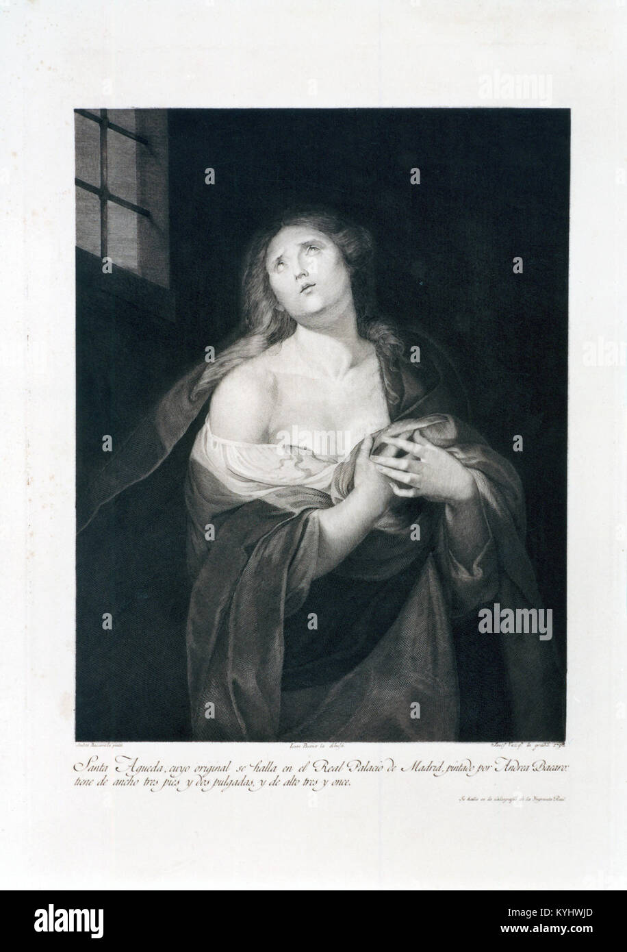 A painting or depiction titled 'Santa Águeda' by José Vázquez ...